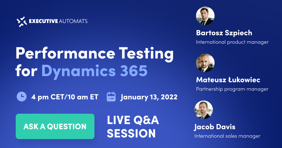 Q&A LIVE SESSION: Performance Testing for D365 FSCM